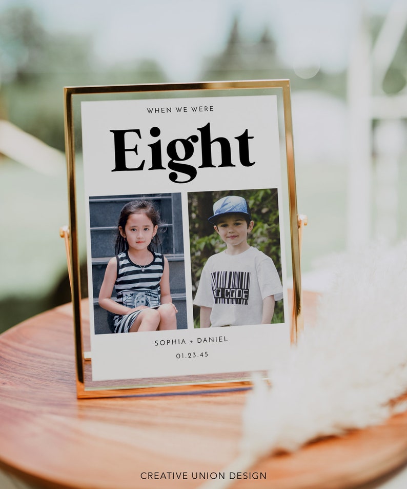 Age Wedding Table Numbers With Photos Template Age When We - Etsy