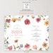 Placemat Template, Wildflower Field Printable Dinner Menu Template ...