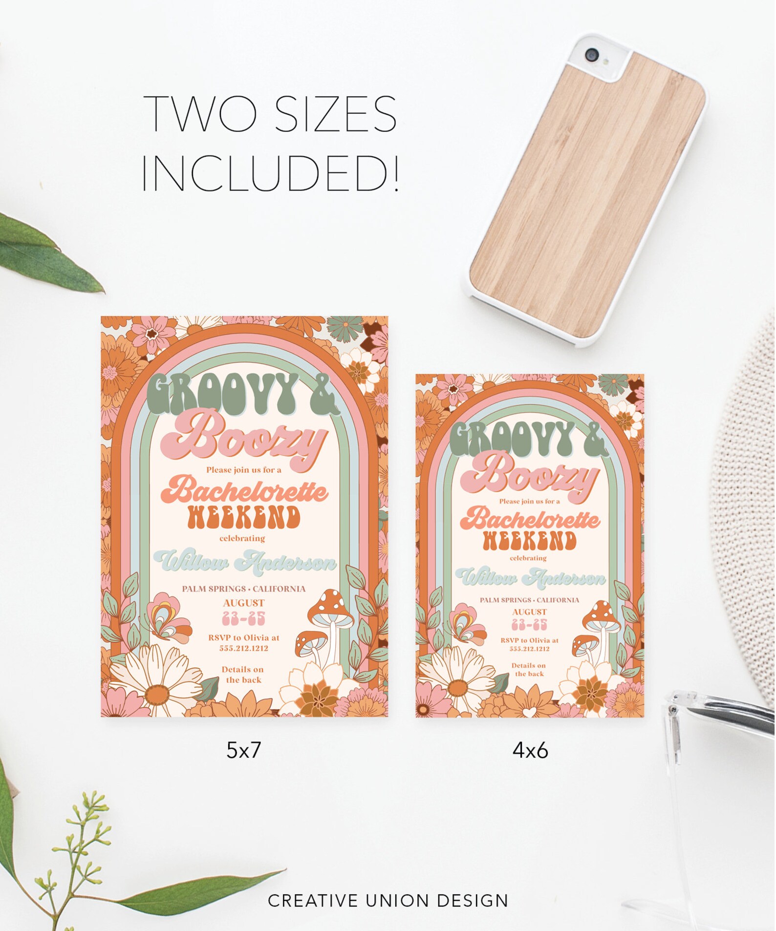 Groovy & Boozy Bachelorette Weekend Invitation and Itinerary Groovy ...