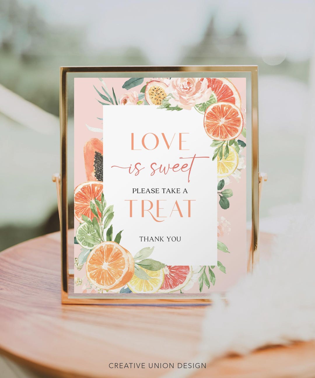 Love is Sweet Table Sign File, Printable Sign, Take A Treat, Favors ...