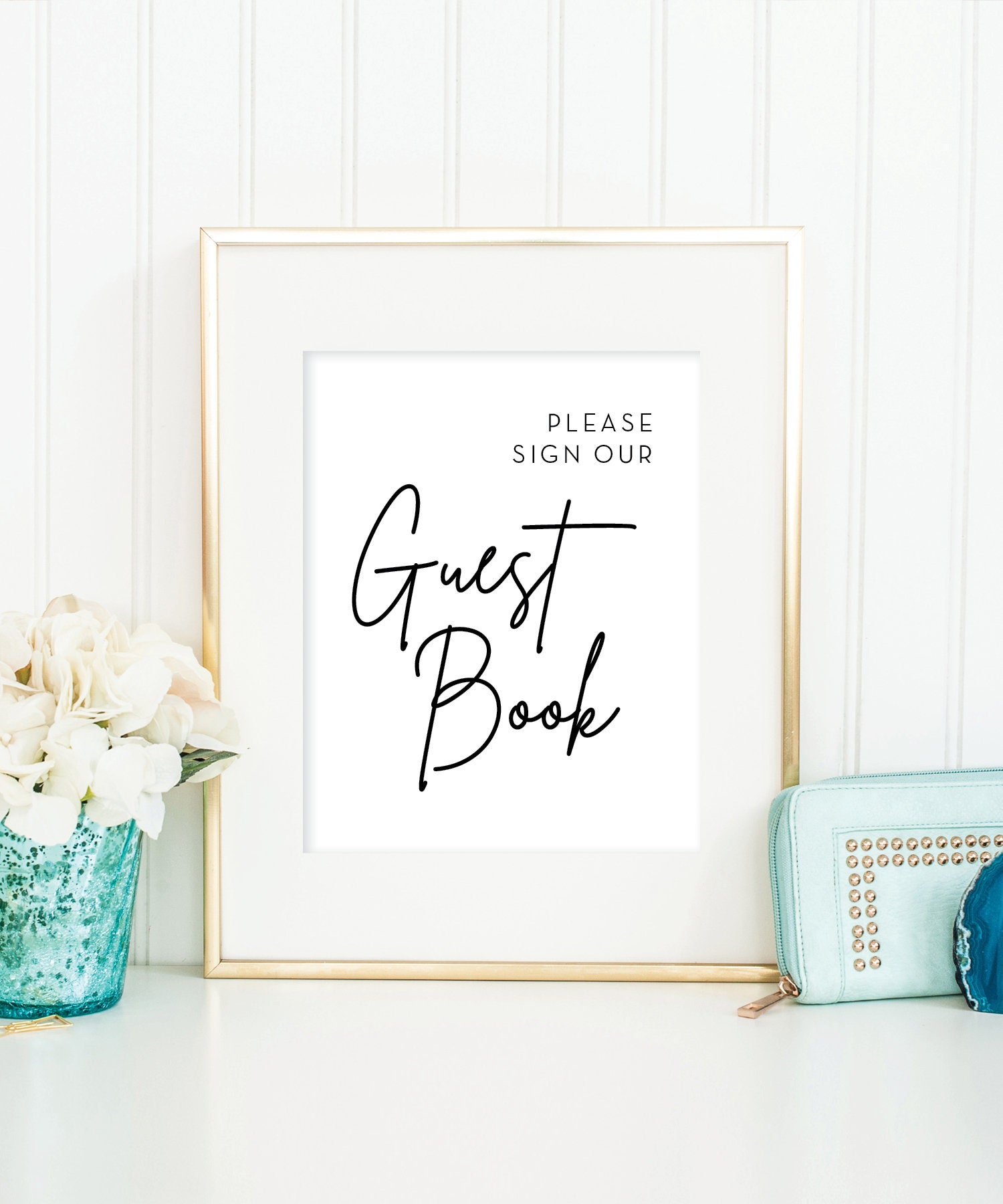 Please Sign Our Guestbook Table Sign File, 8x10 Printable Sign, Guest ...