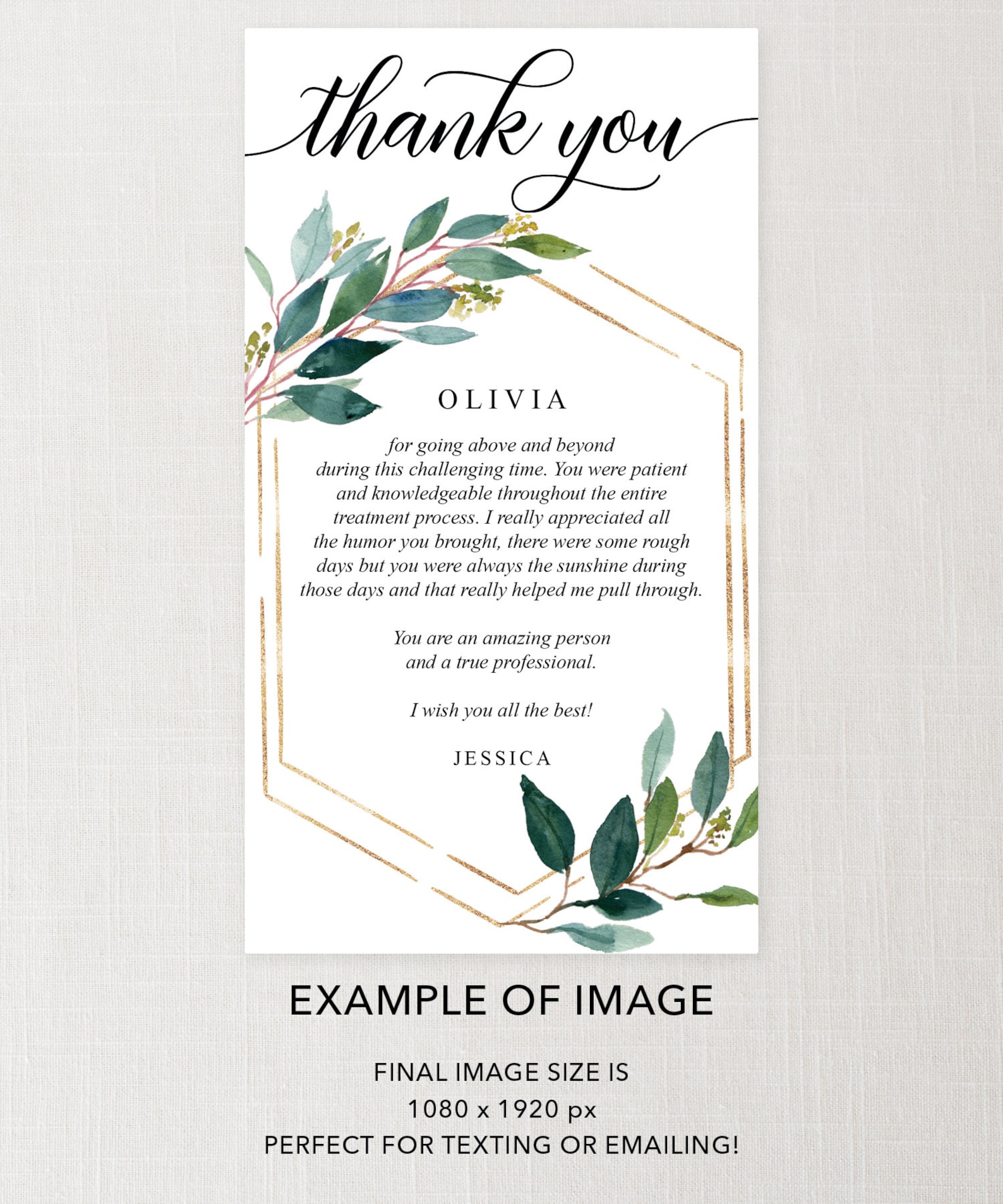 Virtual Thank You Card Digital Thank You Cards Thank You | Etsy