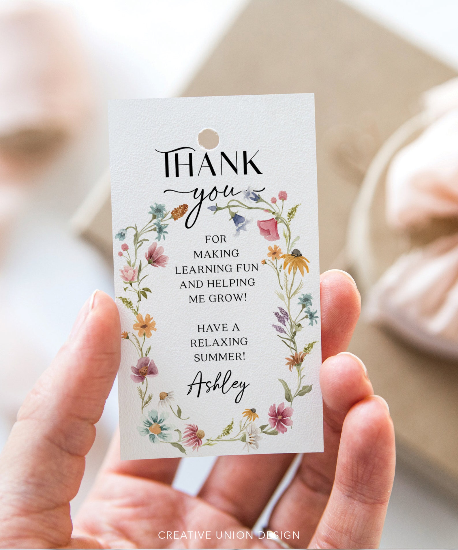 Printable Teacher Gift Tag, Teacher Appreciation Gift Tag, Thank You ...