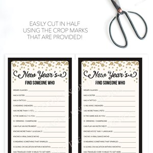 New Years Eve Game, New Year's Eve Party Ideas, Find the Guest, Family ...
