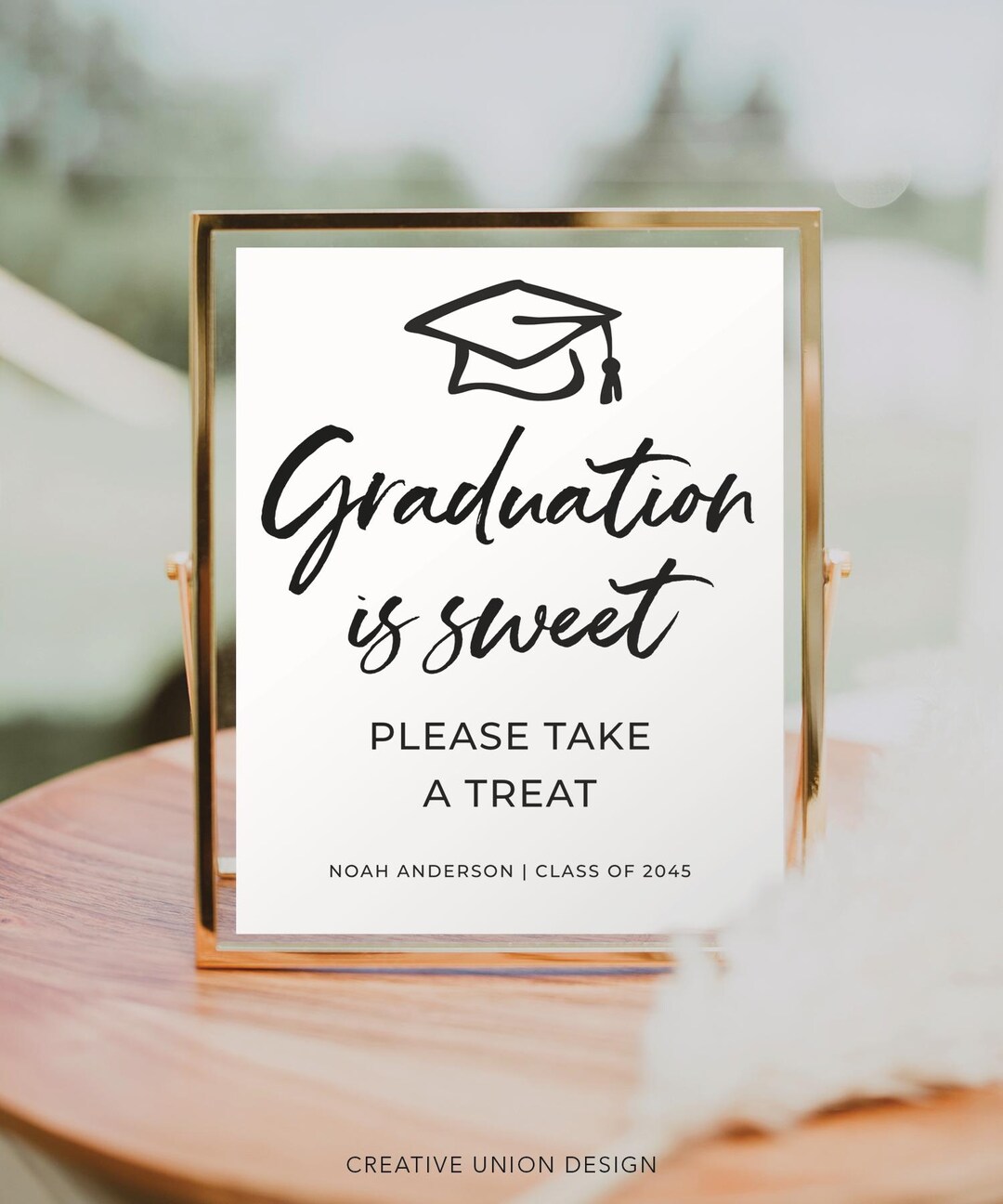 Graduation is Sweet Table Sign Template Printable Graduation Party Sign ...