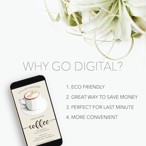 Coffee Invitation, Coffee Get Together Invite, Coffee Meet up Digital ...