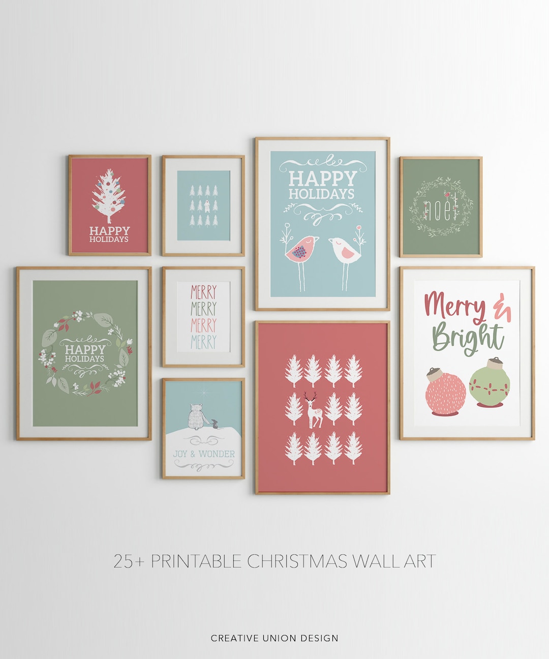 Printable Christmas Decor, Christmas Wall Art, Christmas Prints ...