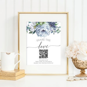 Share the Love QR Code Sign Template, Scannable Photo Sharing Sign ...