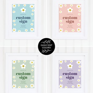 Editable Custom Sign Template, Custom Baby Shower Sign, Favors, Gifts ...