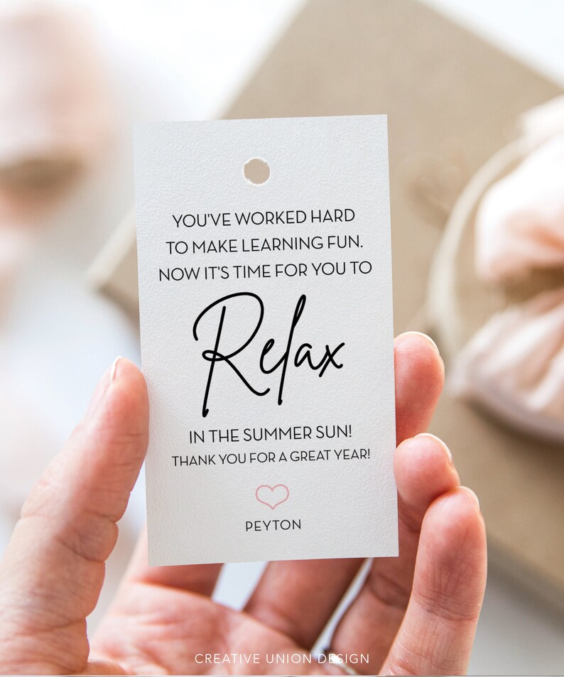 Printable Teacher Gift Tag, Teacher Appreciation Gift Tag, Thank You ...