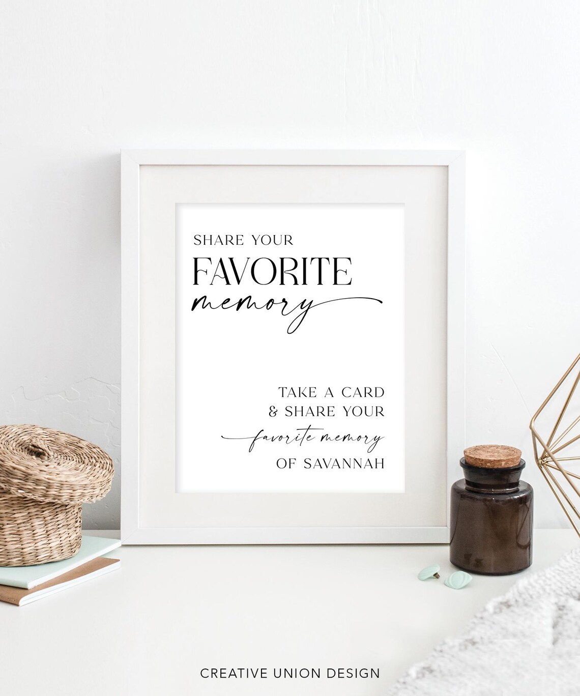 Share a Memory Card Template, Personalized Favorite Memory, Memorial ...