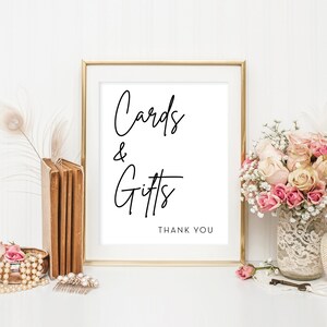 Gifts and Cards Table Sign File, 8x10 Printable Sign, Gift Table Sign ...
