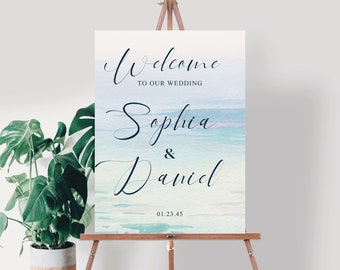 Wedding Welcome Sign Ocean - Etsy