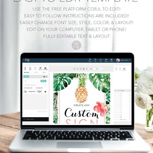 Editable Custom Sign Template, Favors, Gifts and Cards, Printable Table ...