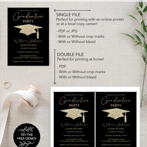 Class of 2023 Graduation Invitation Template, Printable Graduation ...