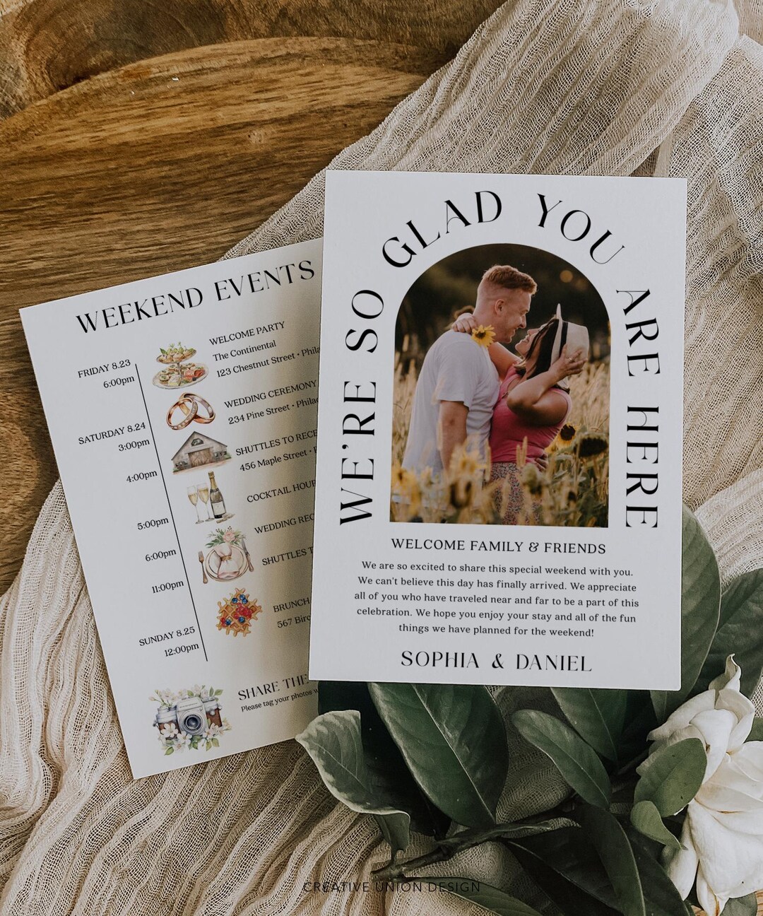 Wedding Itinerary Template Printable Wedding Welcome Bag Letter Weekend ...
