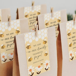 Honey Bee Printable Tags, Favor Tags, Baby Shower, Personalized Tags ...