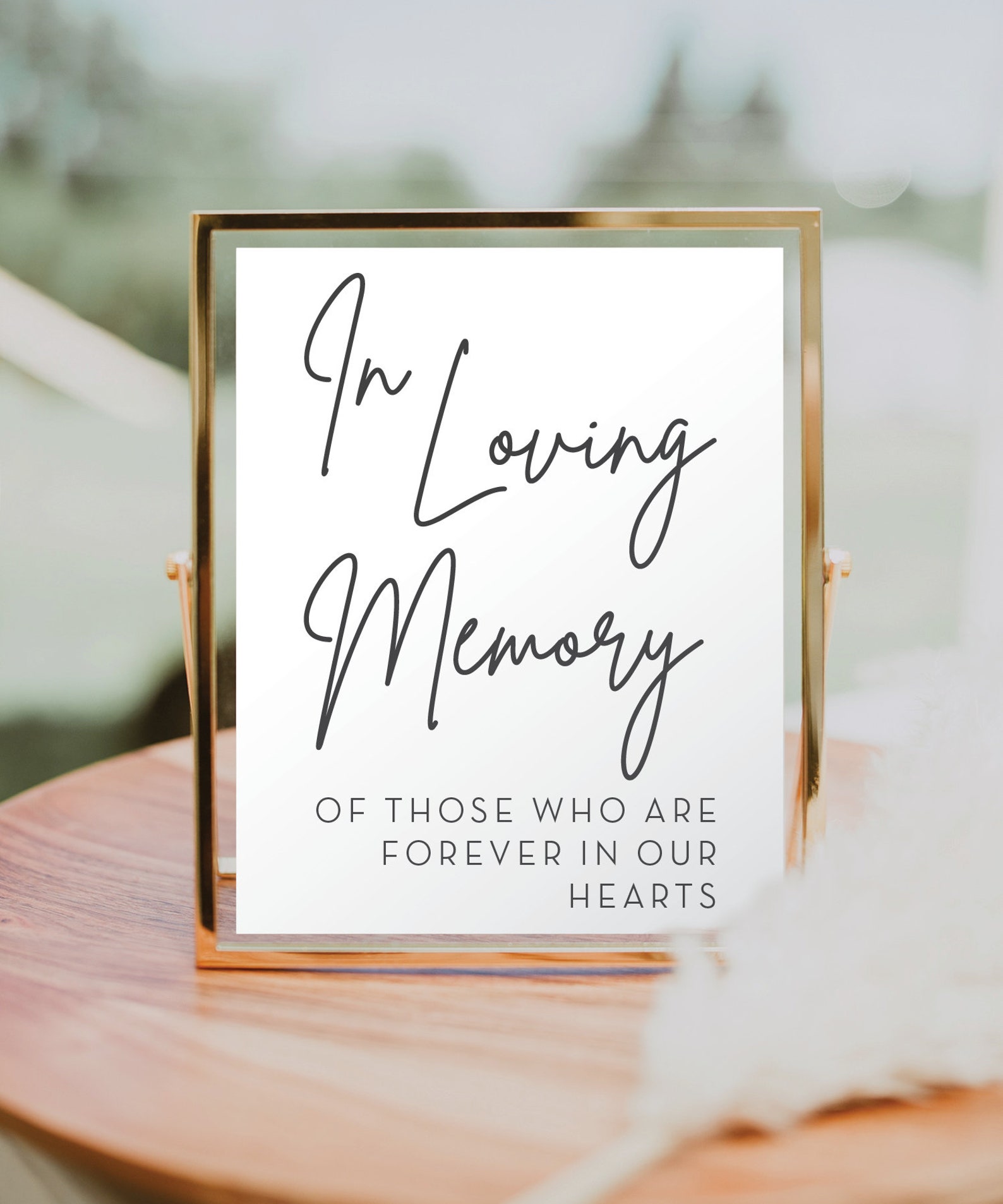 In Loving Memory Table Sign File 8x10 Printable Sign | Etsy