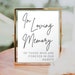 In Loving Memory Table Sign File, 8x10 Printable Sign, Wedding, Decor ...