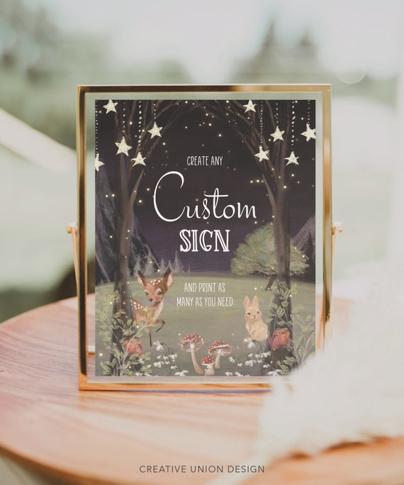 Editable Custom Sign Template, Custom Birthday Party Sign, Favors ...