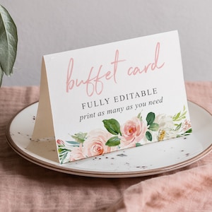 Buffet Food Signs, Printable Food Labels, Tented Cards, Food Stations ...