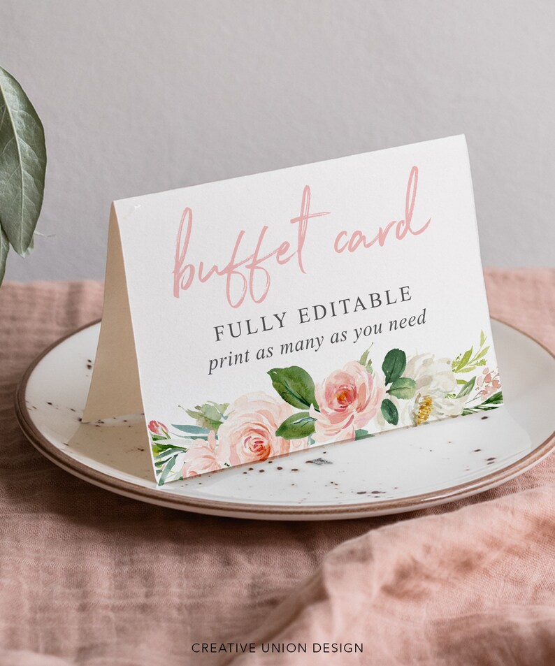 Buffet Food Signs Printable Food Labels Tented Cards Food - Etsy