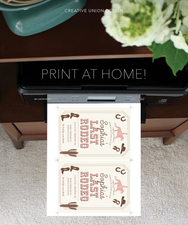 Last Rodeo Bachelorette Party Invitation Template, Bachelorette Party ...