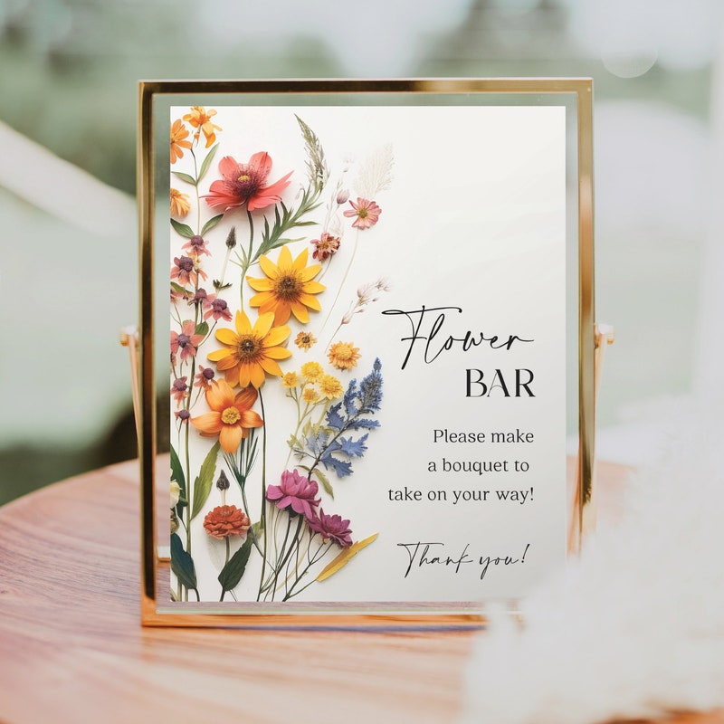 Flower Bar Sign - Etsy