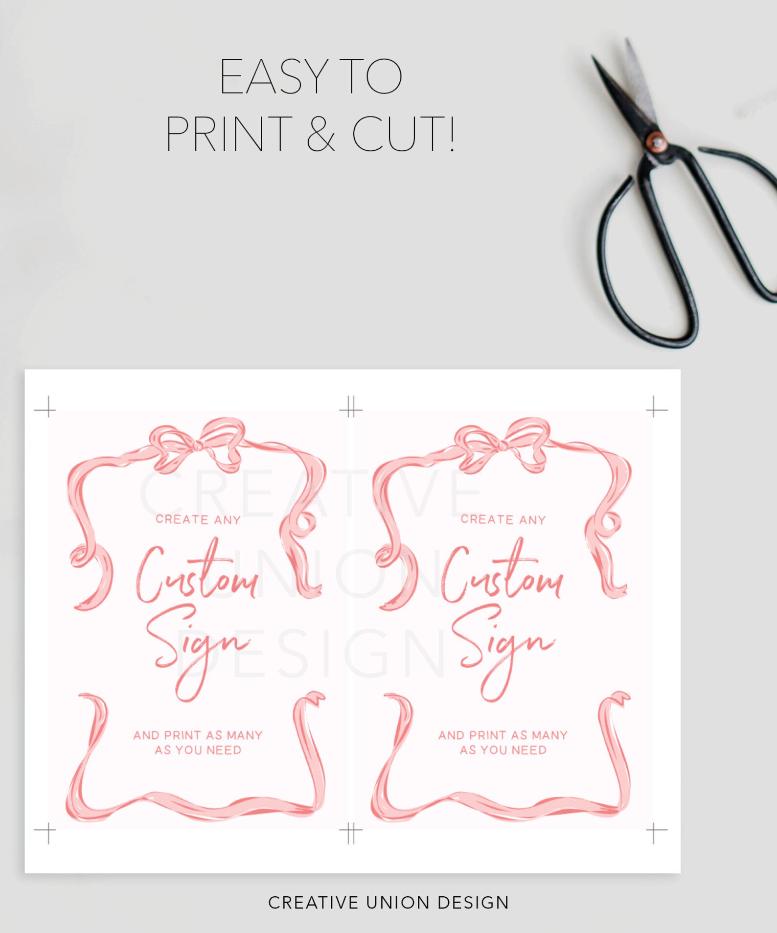 Editable Pink Bow Custom Sign Template, Baby Shower Sign, Favors, Gifts ...