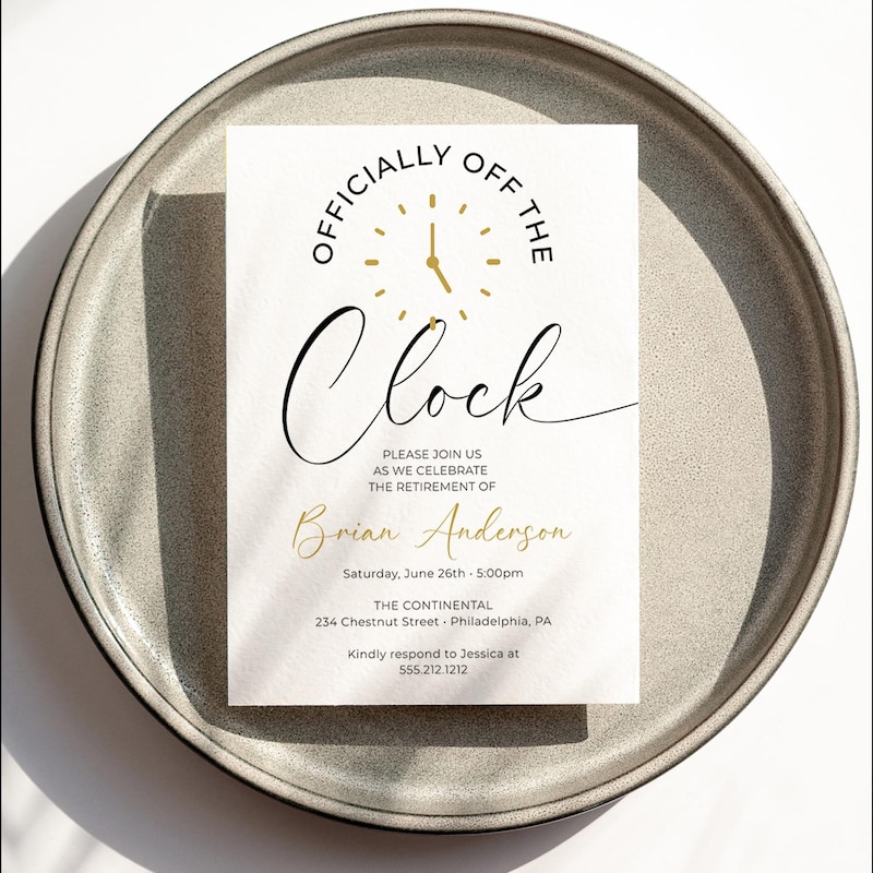 Retirement Clock Template - Etsy