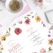 Placemat Template, Wildflower Field Printable Dinner Menu Template ...