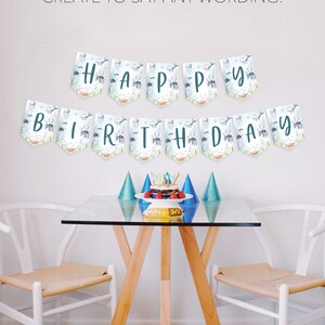 Editable High Chair Banner Template, Happy Birthday Banner, Printable ...