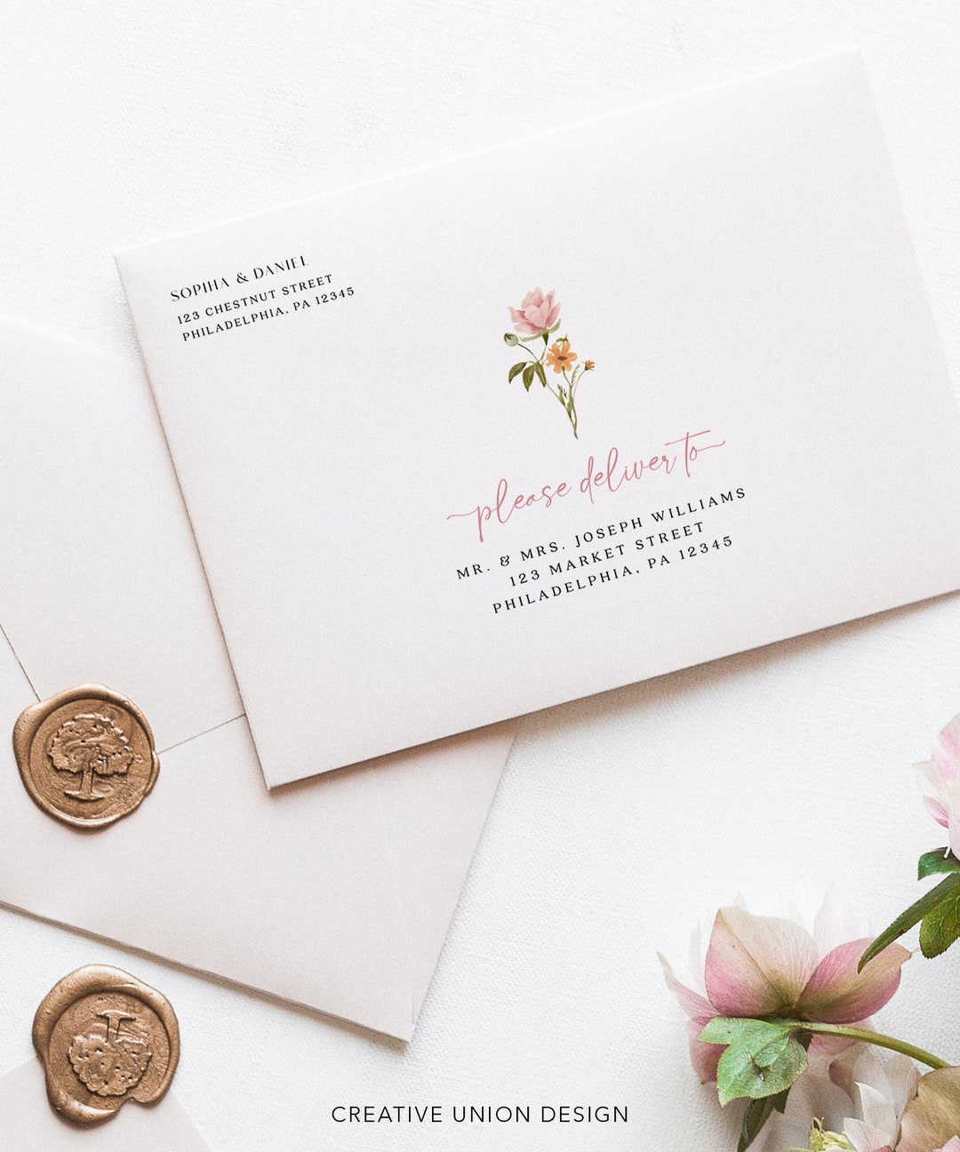 Envelope Template, Printable Address Envelope, Instant Download ...