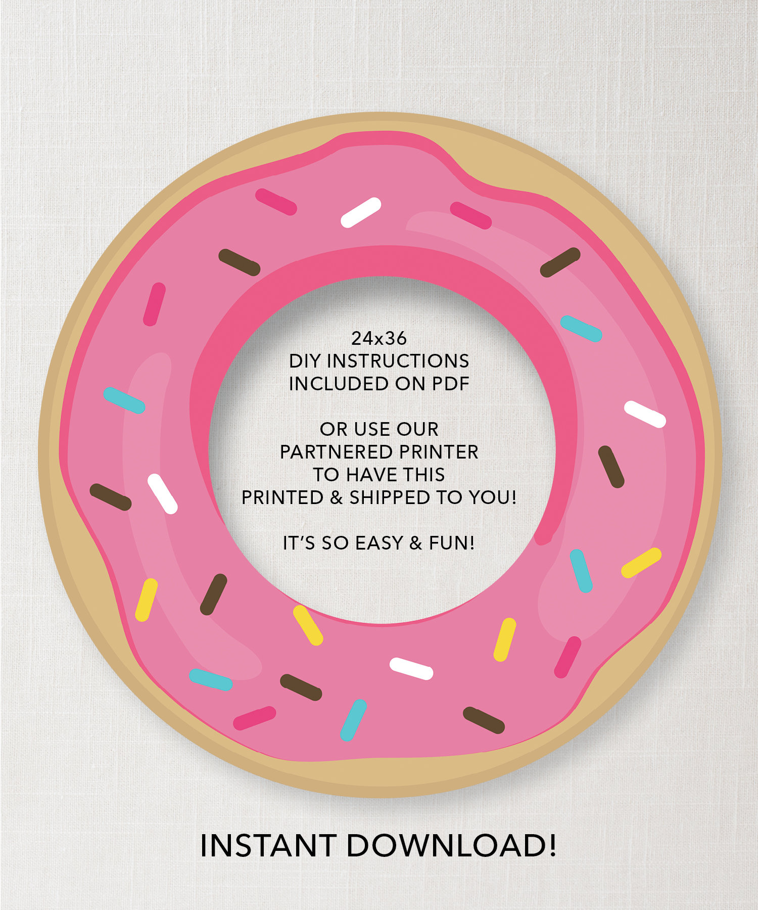 Donut Photo Prop Birthday Party Photo Prop Donut Frame | Etsy