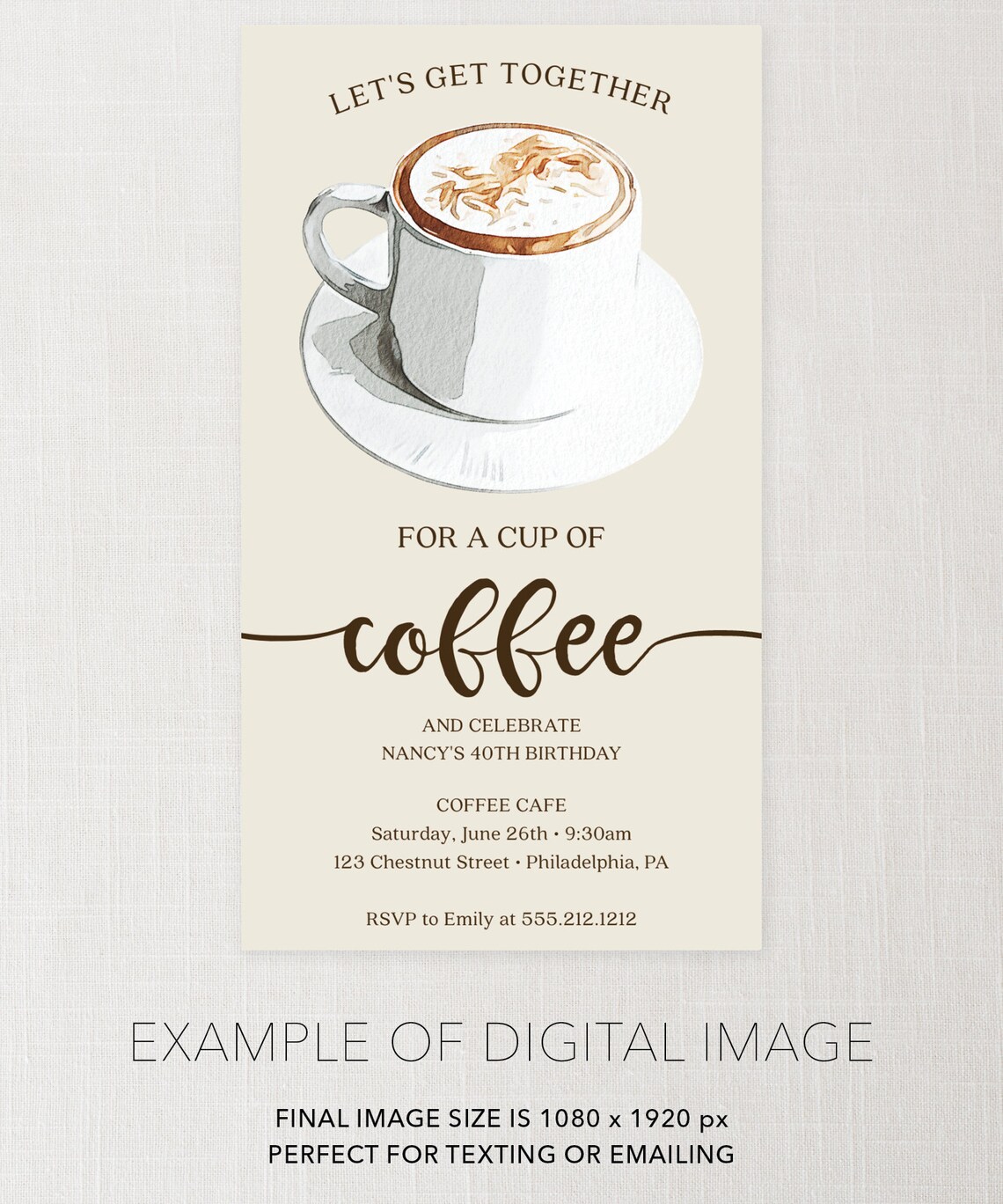 Coffee Invitation Coffee Get Together Invite Coffee Meet up - Etsy