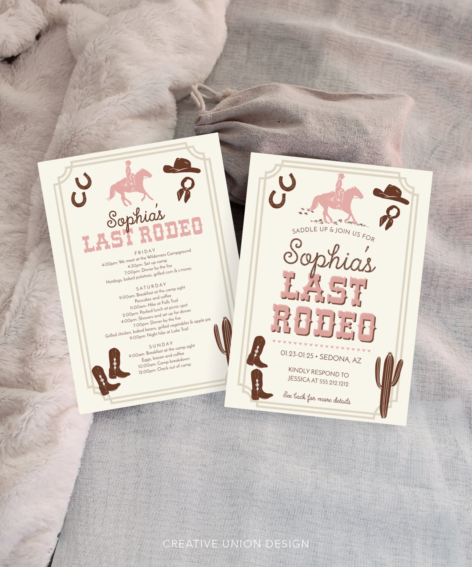 Last Rodeo Bachelorette Party Invitation Template - Etsy