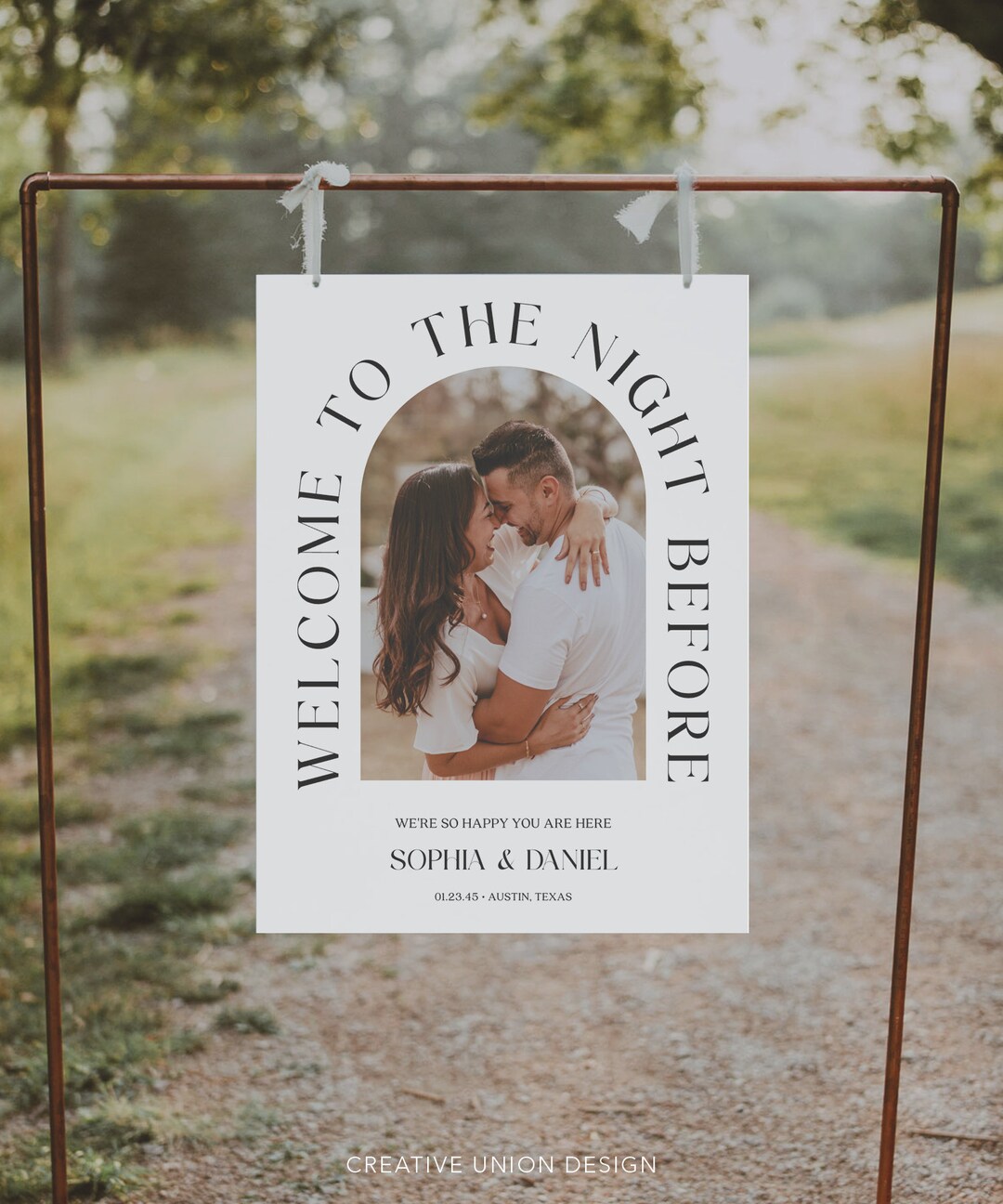 Rehearsal Dinner Welcome Sign With Photo, Welcome Sign Template, the ...