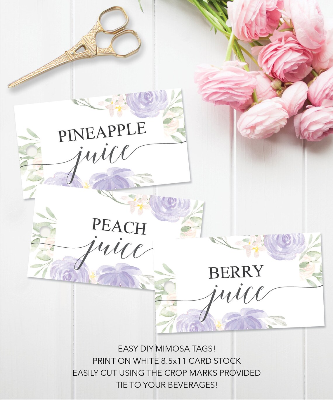 Mimosa Bar Juice Tags Hanging Juice Tags Mimosa Bar Tags | Etsy