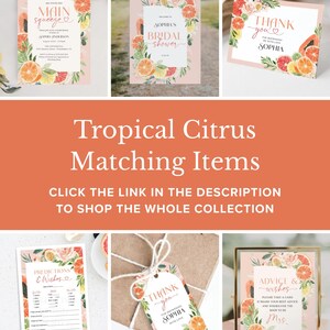 Tropical Citrus Baby Shower Trivia Game, Baby Shower Game Printable ...