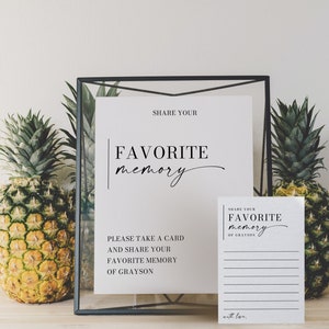 Share a Memory Card Template, Personalized Favorite Memory, Memorial ...
