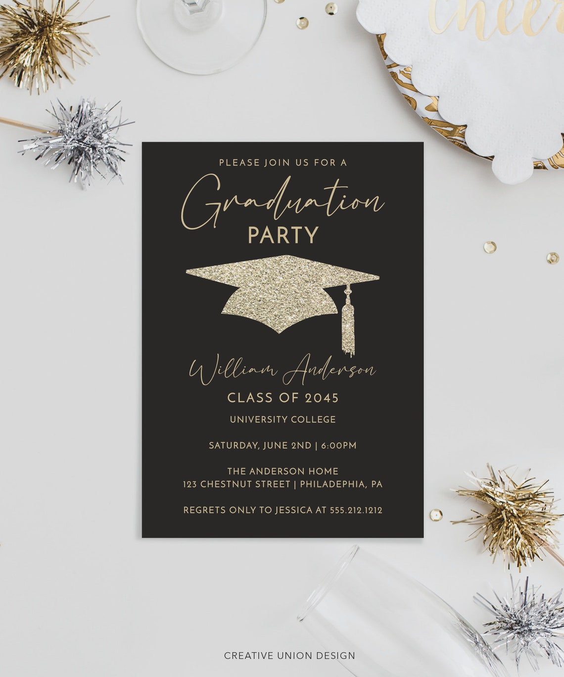 Class of 2023 Graduation Invitation Template, Printable Graduation ...