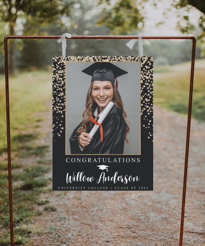 Graduation Welcome Sign Template Photo Graduation Poster - Etsy