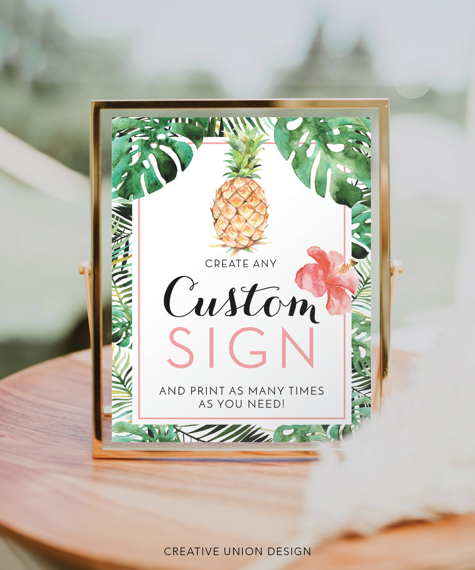 Editable Custom Sign Template Favors Gifts and Cards - Etsy