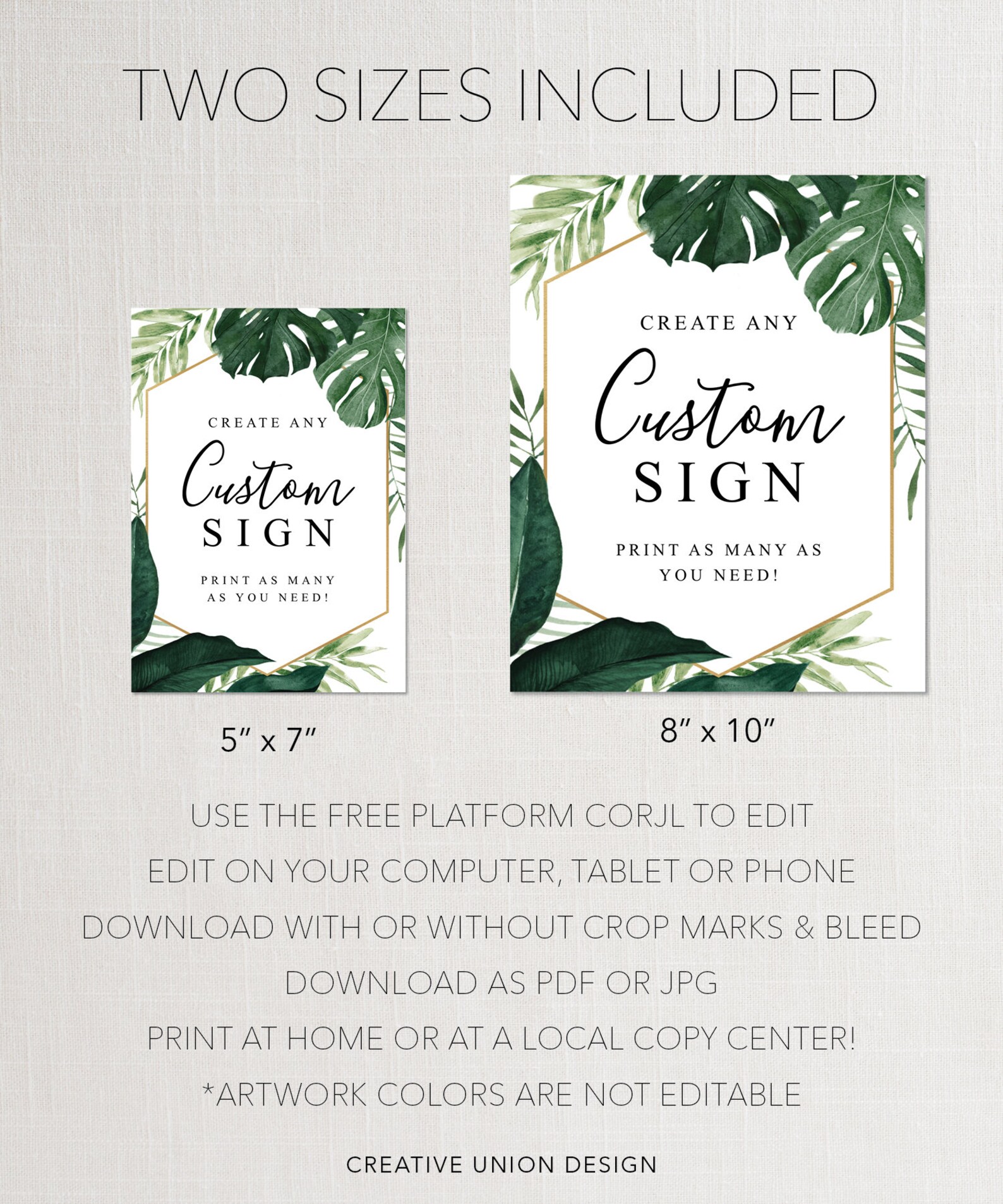 Editable Custom Sign Template Wedding Printable Table Signs - Etsy