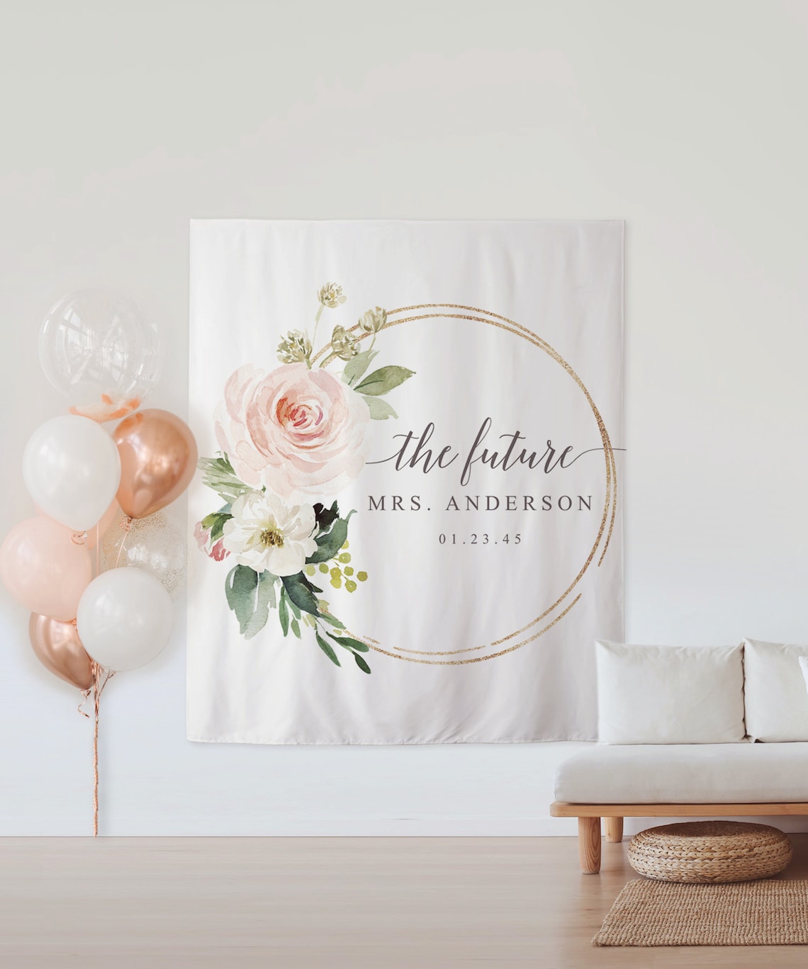Bridal Shower Backdrop Template Bridal Shower Decorations - Etsy