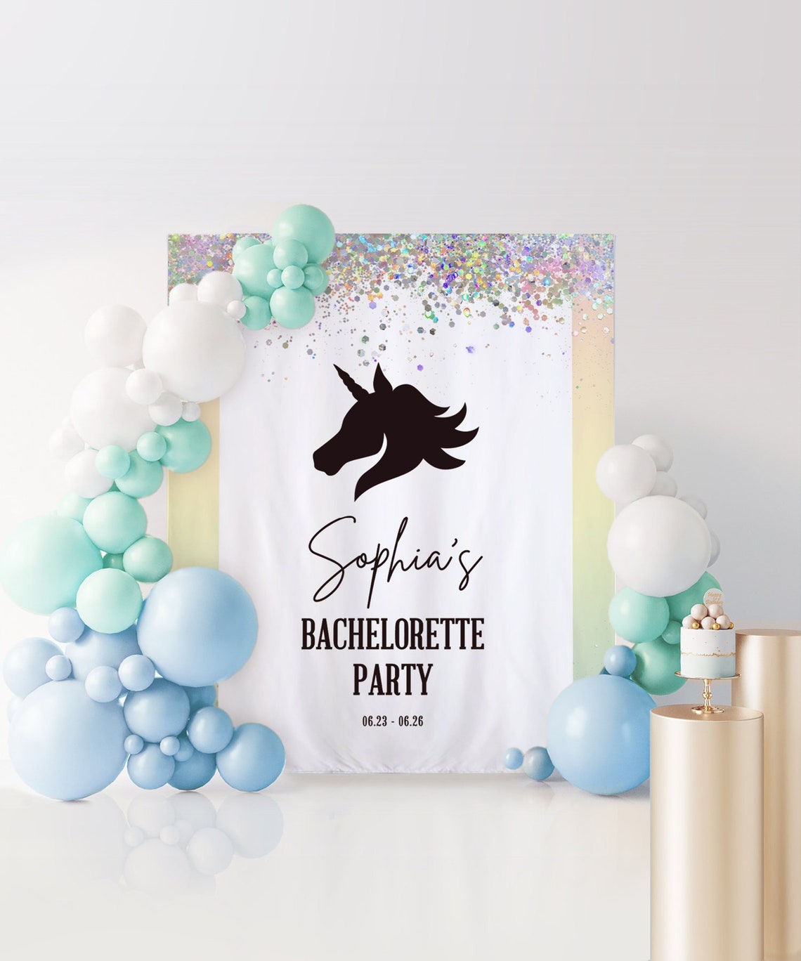Bachelorette Party Backdrop Template Bachelorette - Etsy