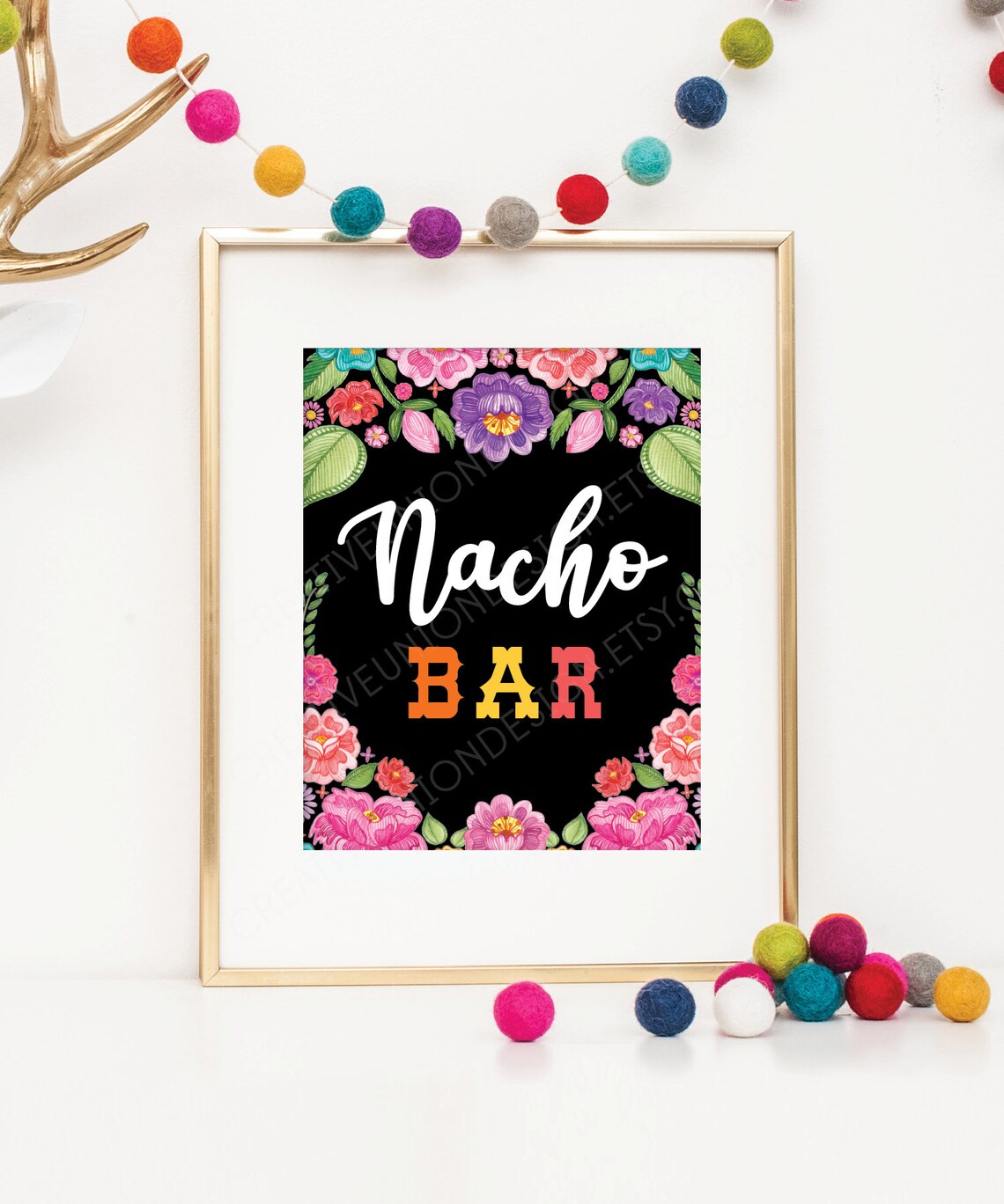 Fiesta Nacho Bar Sign 8x10 Printable Sign Bridal Shower | Etsy