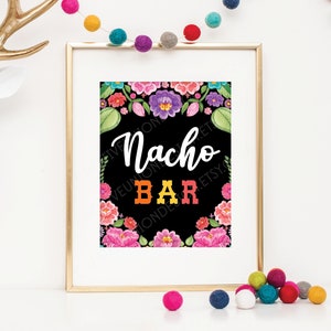 Fiesta Nacho Bar Sign 8x10 Printable Sign Bridal Shower Printable ...