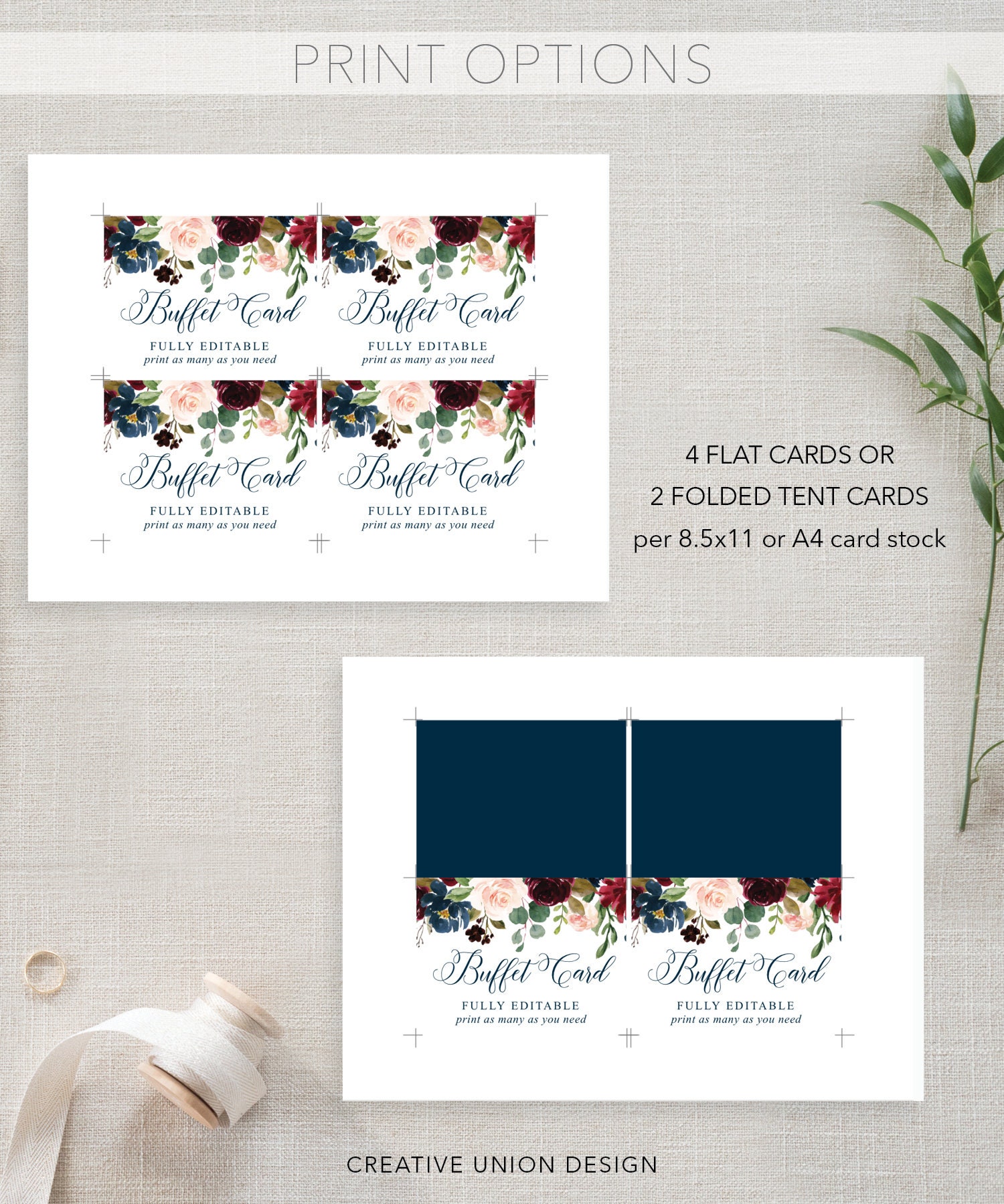 Buffet Food Signs, Template, Food Labels, Tented Cards, Food Stations ...