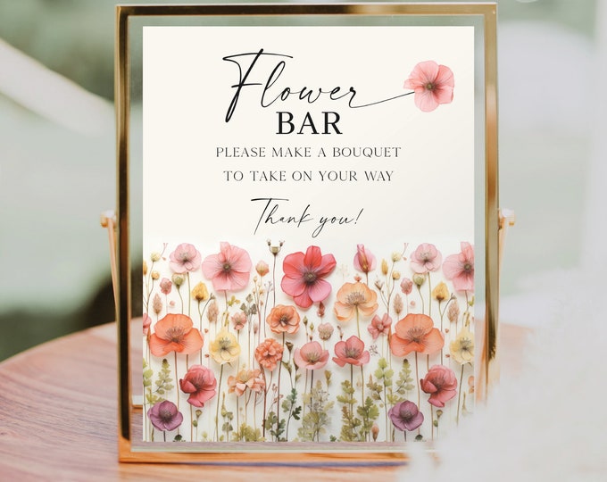 Wooden Buffet Food Name Sign, Bloom Bar Sign, Shower Food Labels ...